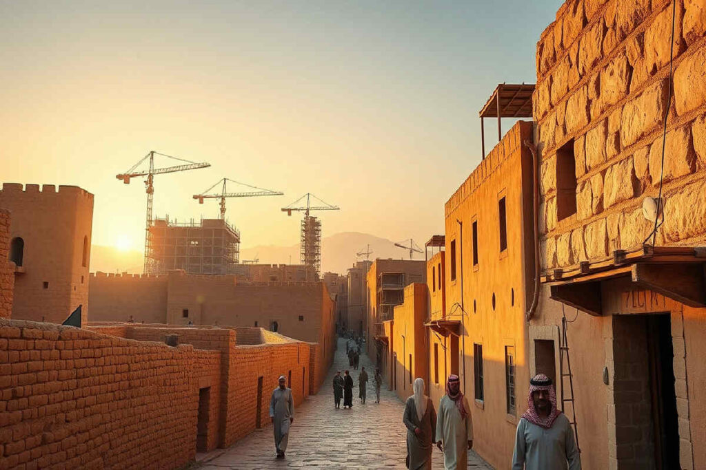 Diriyah si trasforma per Expo 2030: nuovi cantieri e skyline di gru per ...