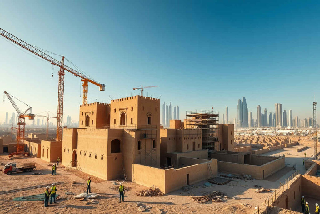 Diriyah si trasforma: cantieri e gru rivoluzionano l'antica capitale ...